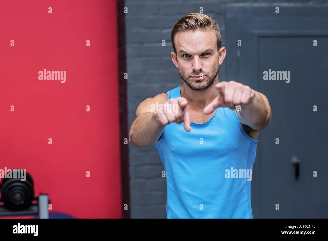 Man pointing muscles hi-res stock photography and images - Alamy