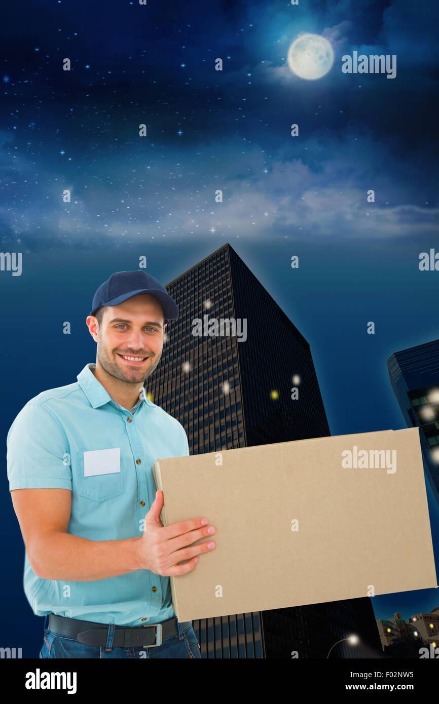 Young man carrying box hi-res stock photography and images - Alamy