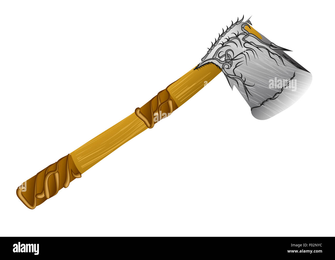 lumber decorative axe isolated on a white background Stock Photo - Alamy