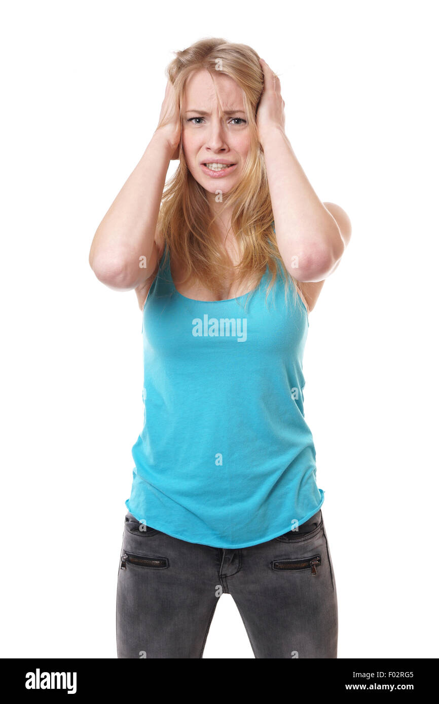Woman desperate Cut Out Stock Images & Pictures - Alamy
