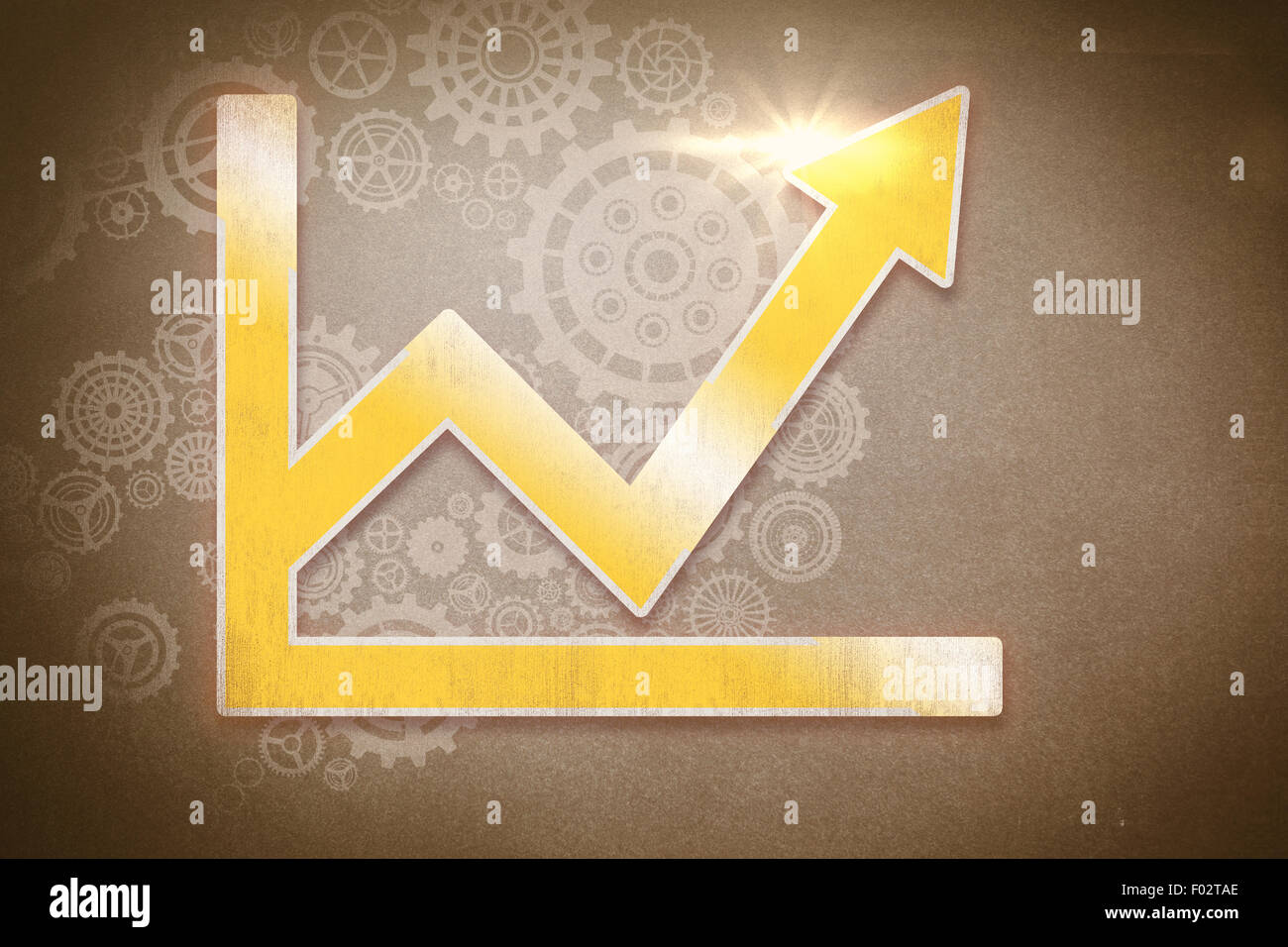 Composite image of graph and arrow Stock Photo - Alamy