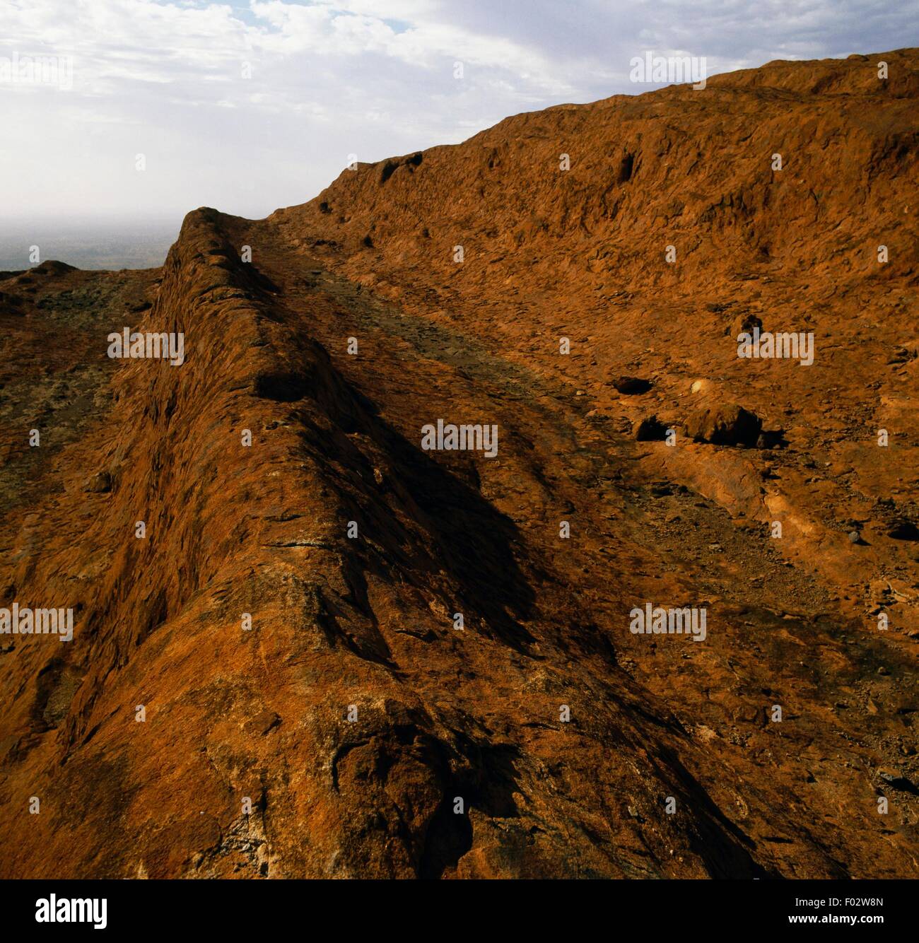 Sandstone erosion at the top of Ayers Rock (Uluru), Uluru-Kata Tjuta ...