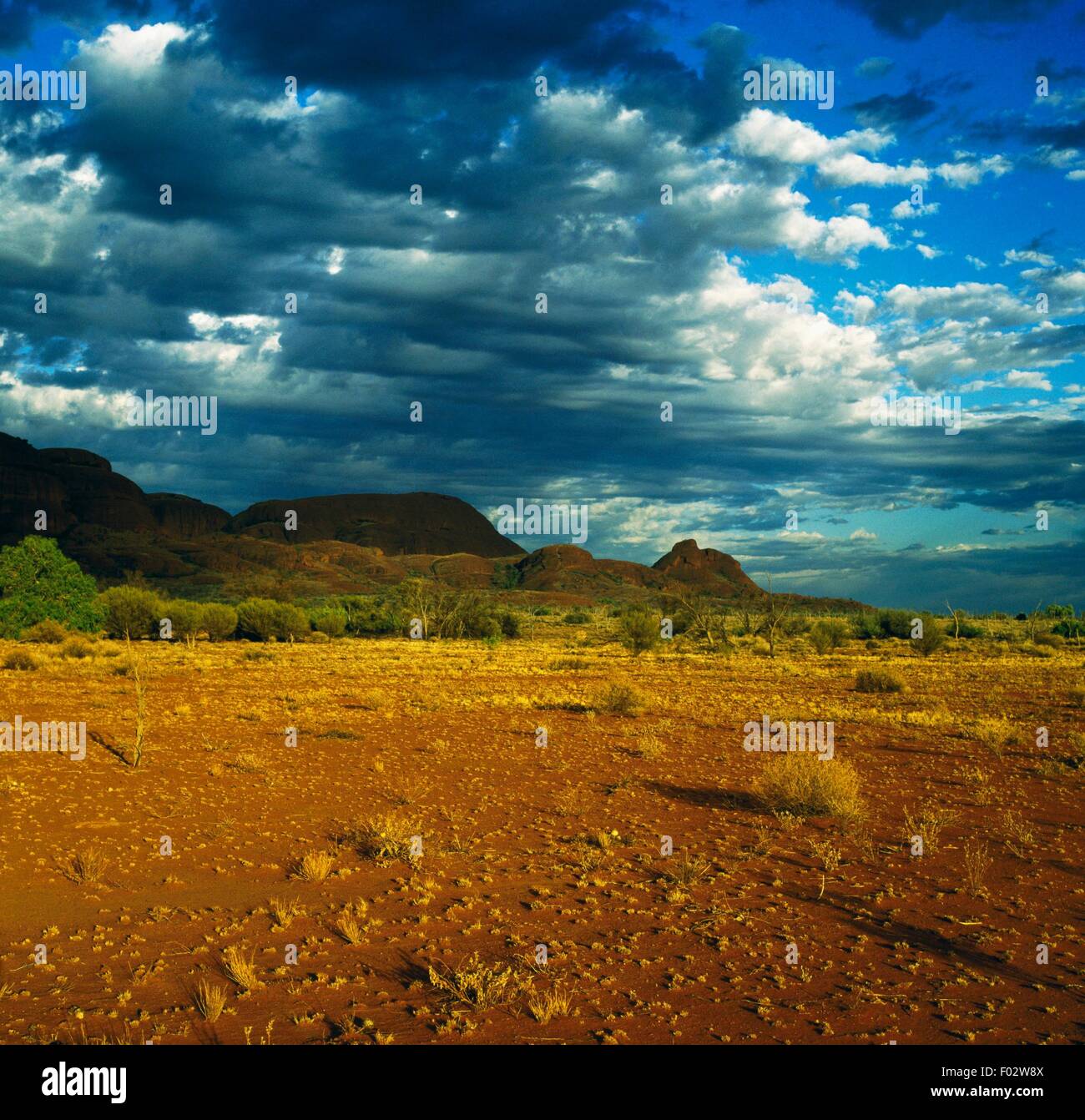 Eastern slope of Mount Olga (Kata Tjuta), rock formation consisting of ...