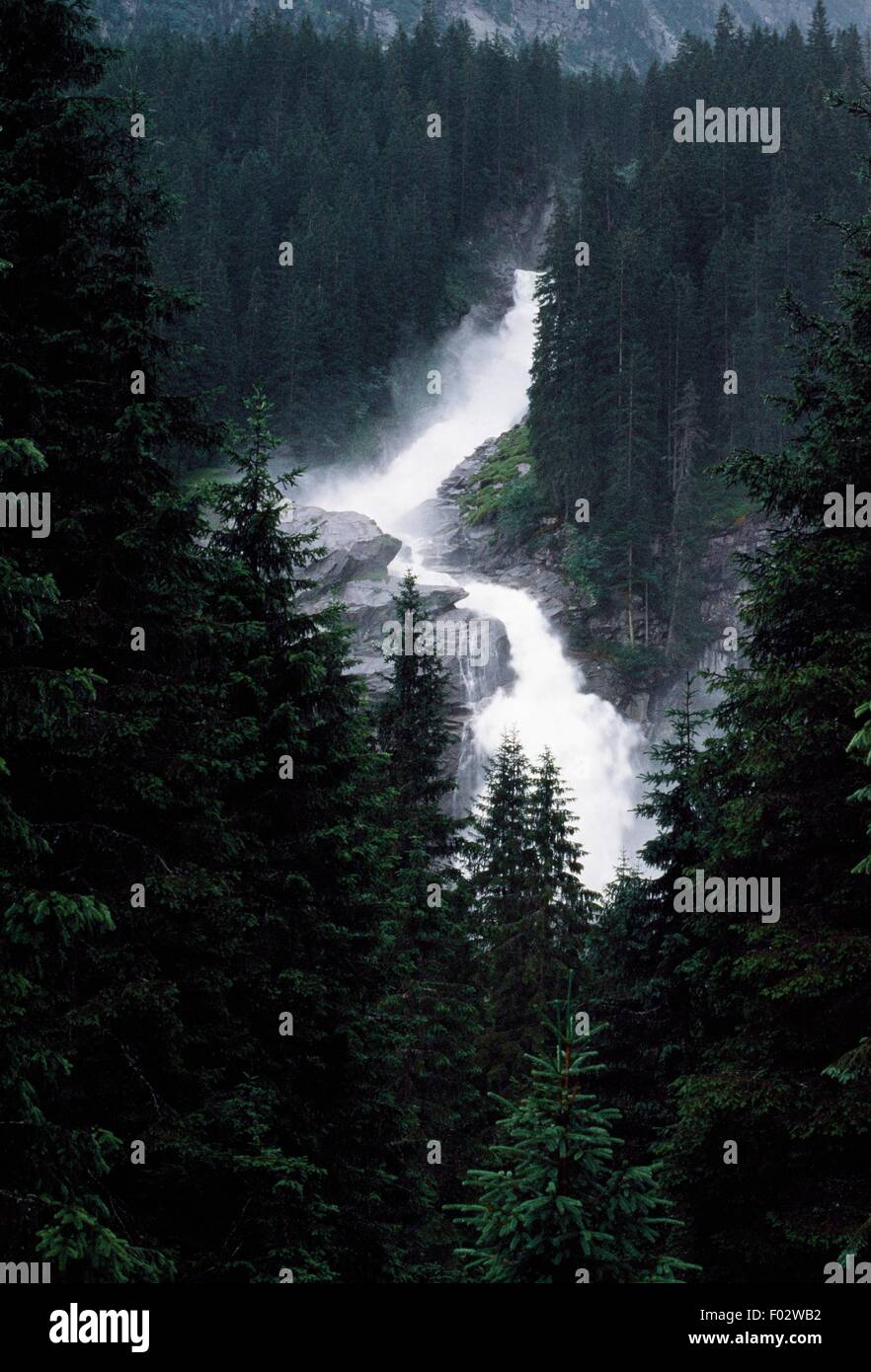 Krimmel waterfall, High Tauern National Park (Nationalpark Hohe Tauern ...