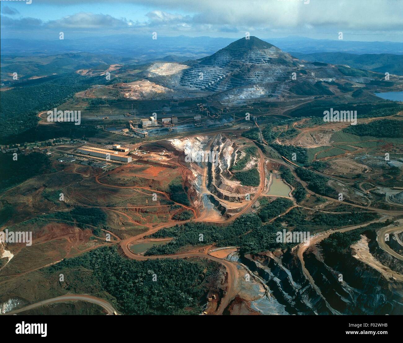 Aerial view of iron mine of itabira hi-res stock photography and images ...