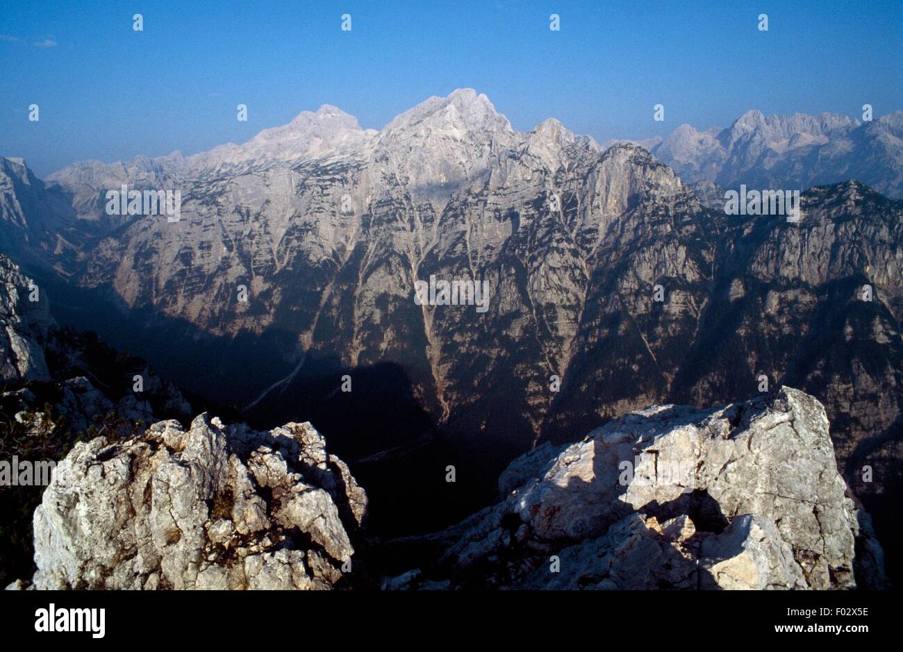 The Triglav mountain range, Triglav National Park, Slovenia Stock Photo ...