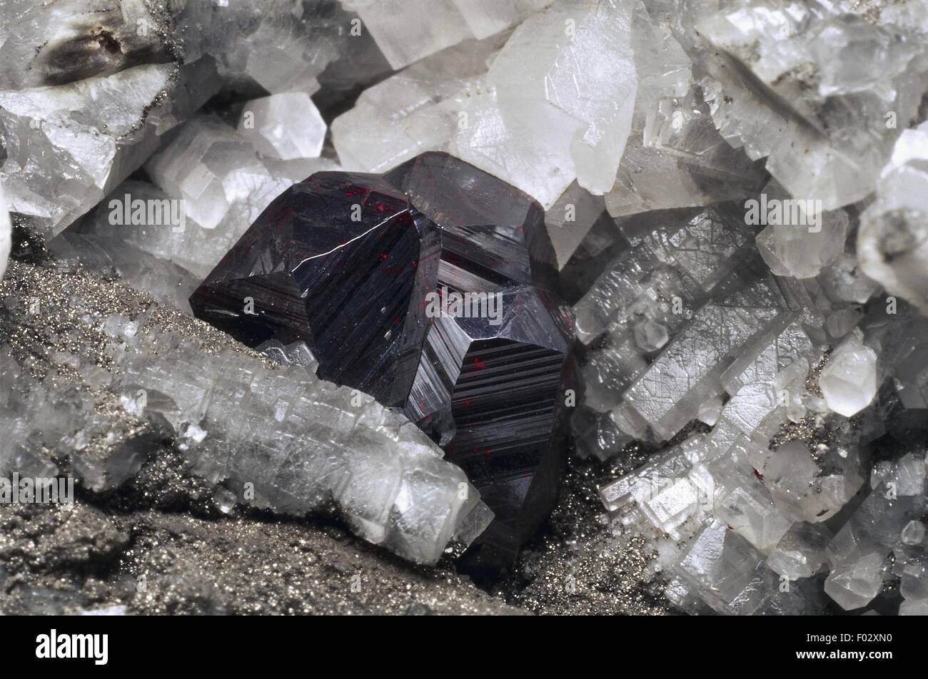 Minerals - Pyrargyrite Stock Photo - Alamy