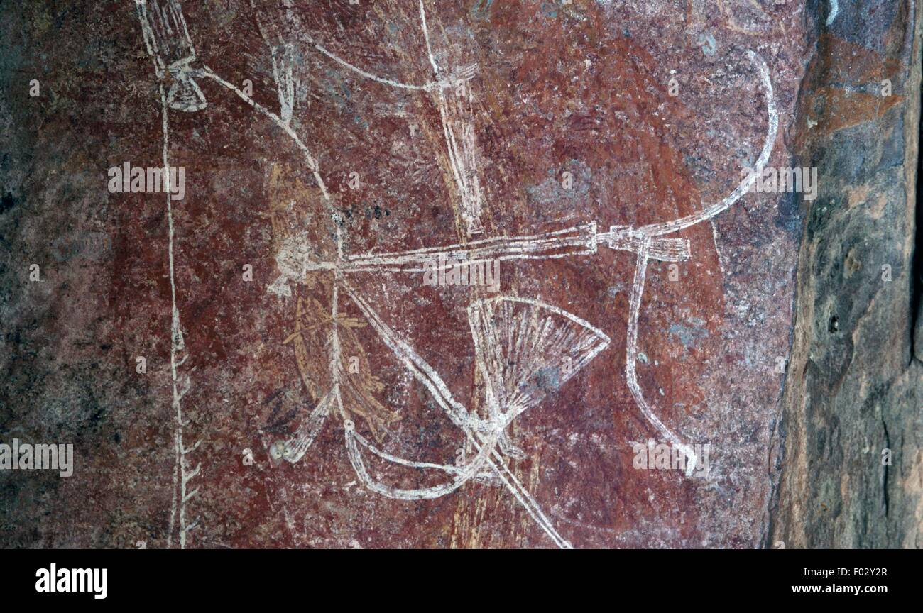 Kakadu aboriginal cave paintings hi-res stock photography and images - Alamy