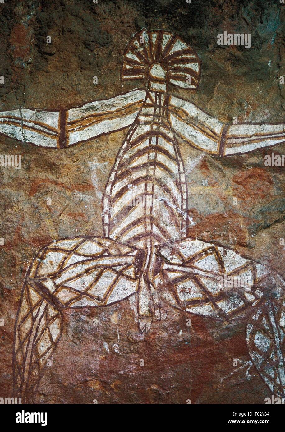 Aboriginal cave paintings, Anbangbang Gallery, Burrunggui (Nourlangie Rock), Kakadu National ...