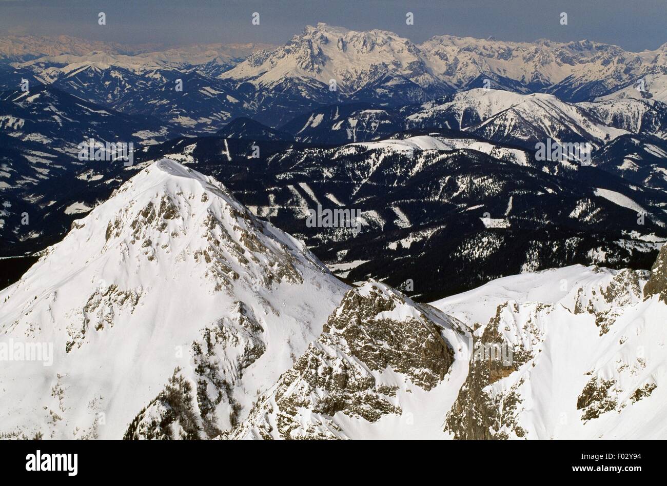 Rotelstein Mountain peak, Dachstein Mountains, Salzburg, Austria Stock ...