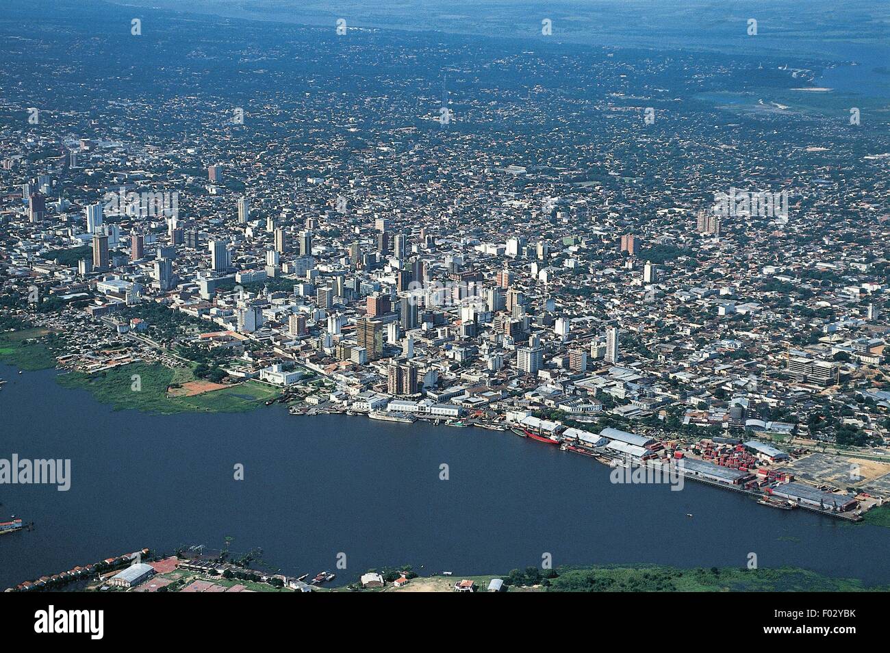 Aerial view of Asuncion in Paraguay Stock Photo - Alamy