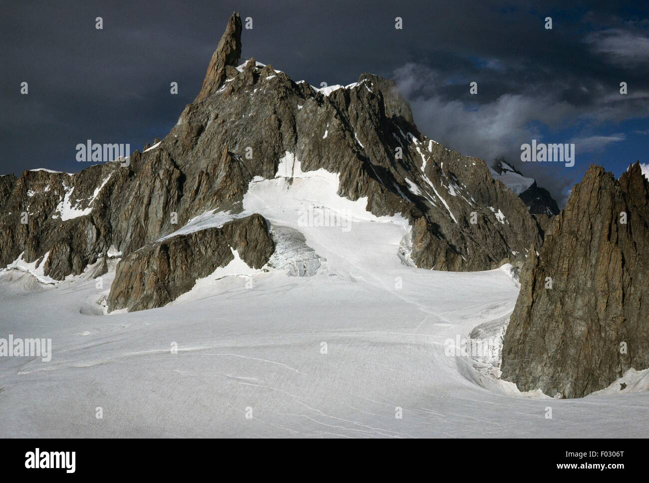 Mont Blanc Massif with Dent du Geant (Giant's Tooth), Graian Alps ...