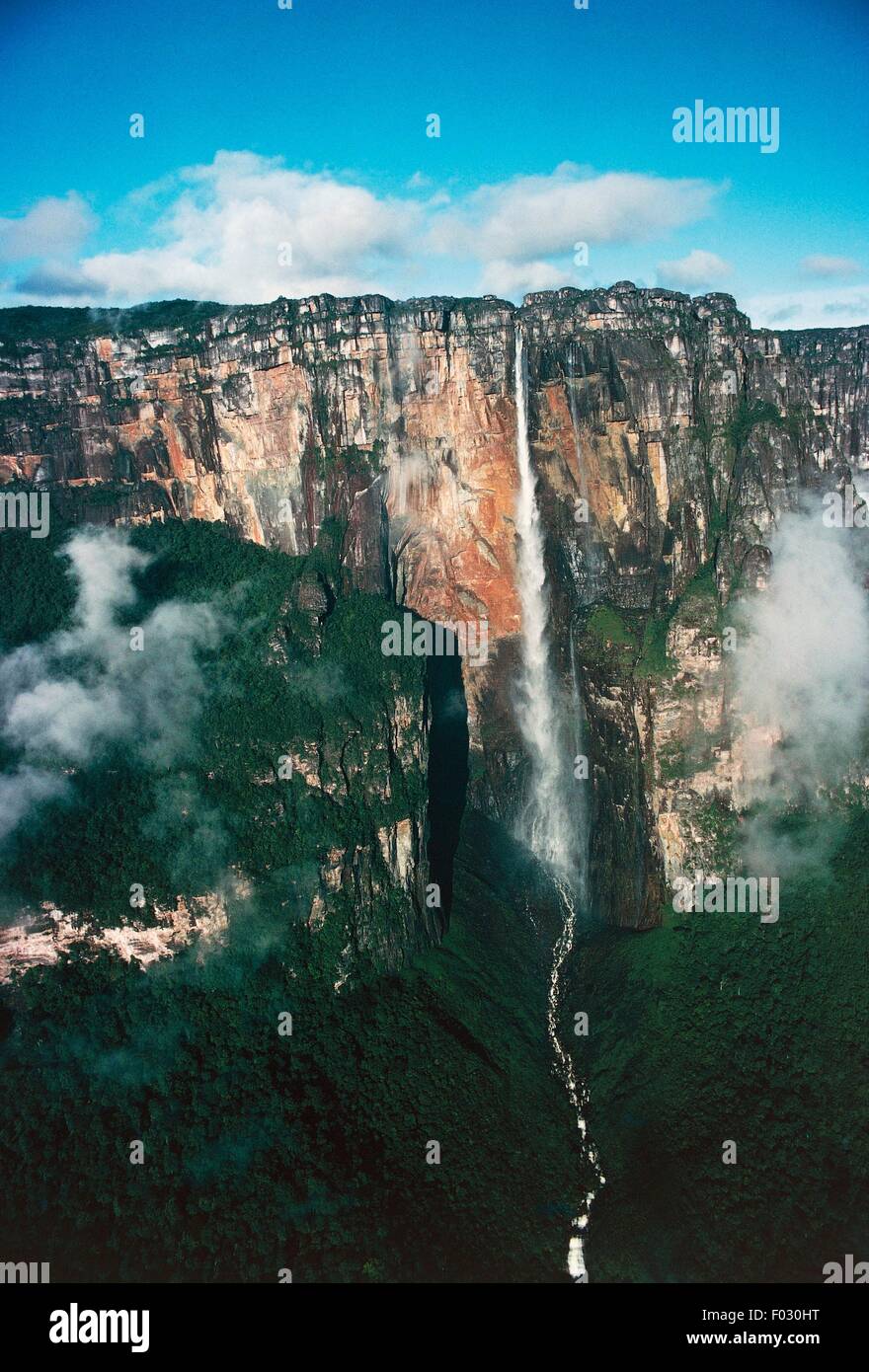 Angel Falls from Mount Auyantepui, Canaima National Park (UNESCO World ...