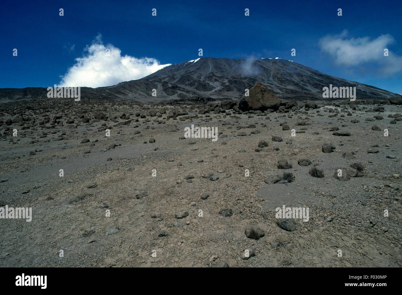 Panorama of Kilimanjaro between Horombo Hut and between Kibo Hut ...