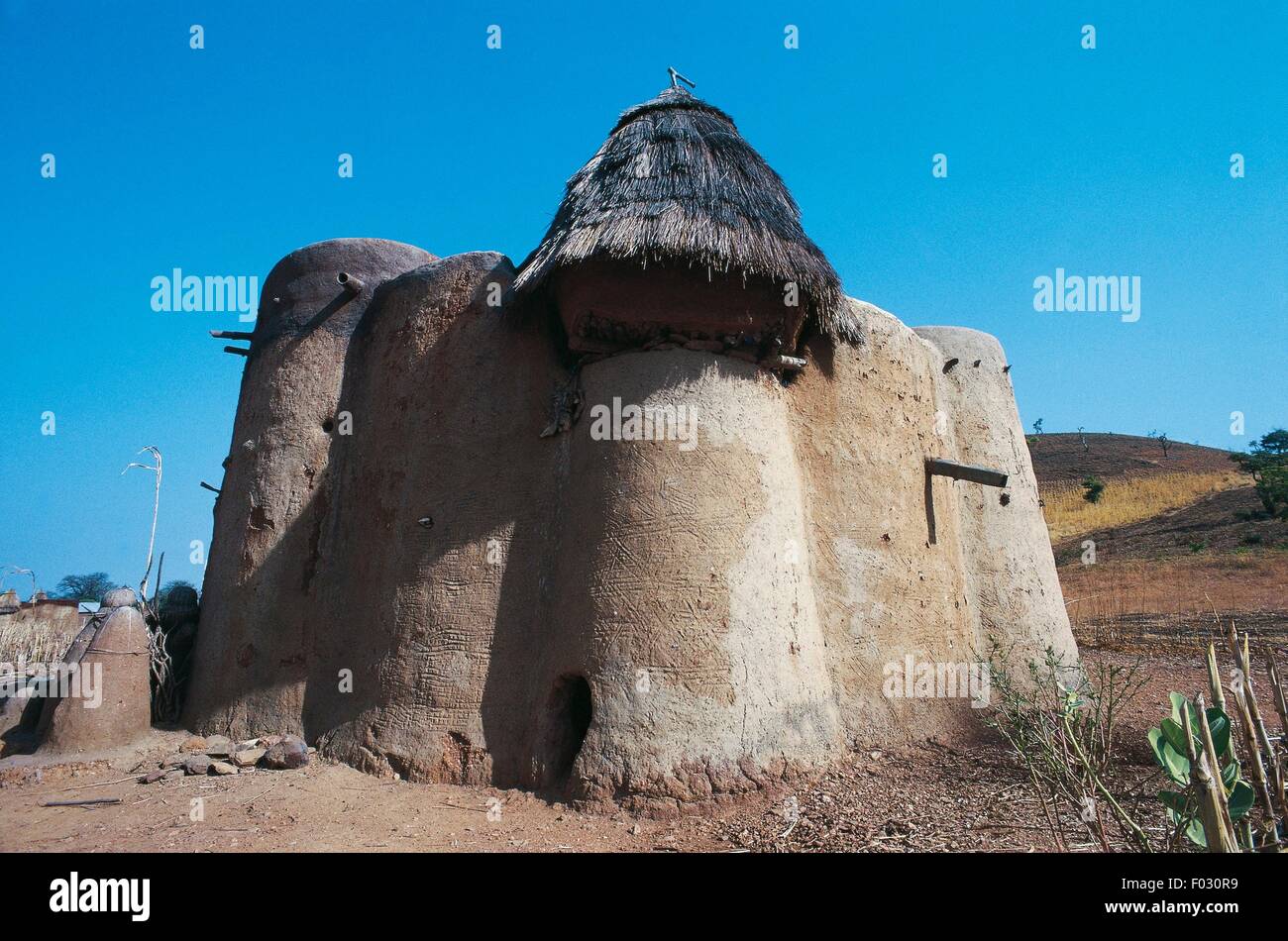 Tata Somba, typical fortified house near Natitingou, Benin Stock Photo ...