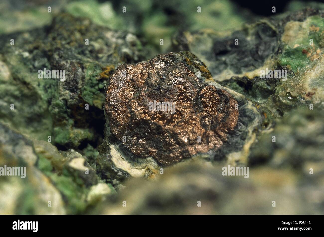 Minerals - Nickelite or Niccolite Stock Photo - Alamy