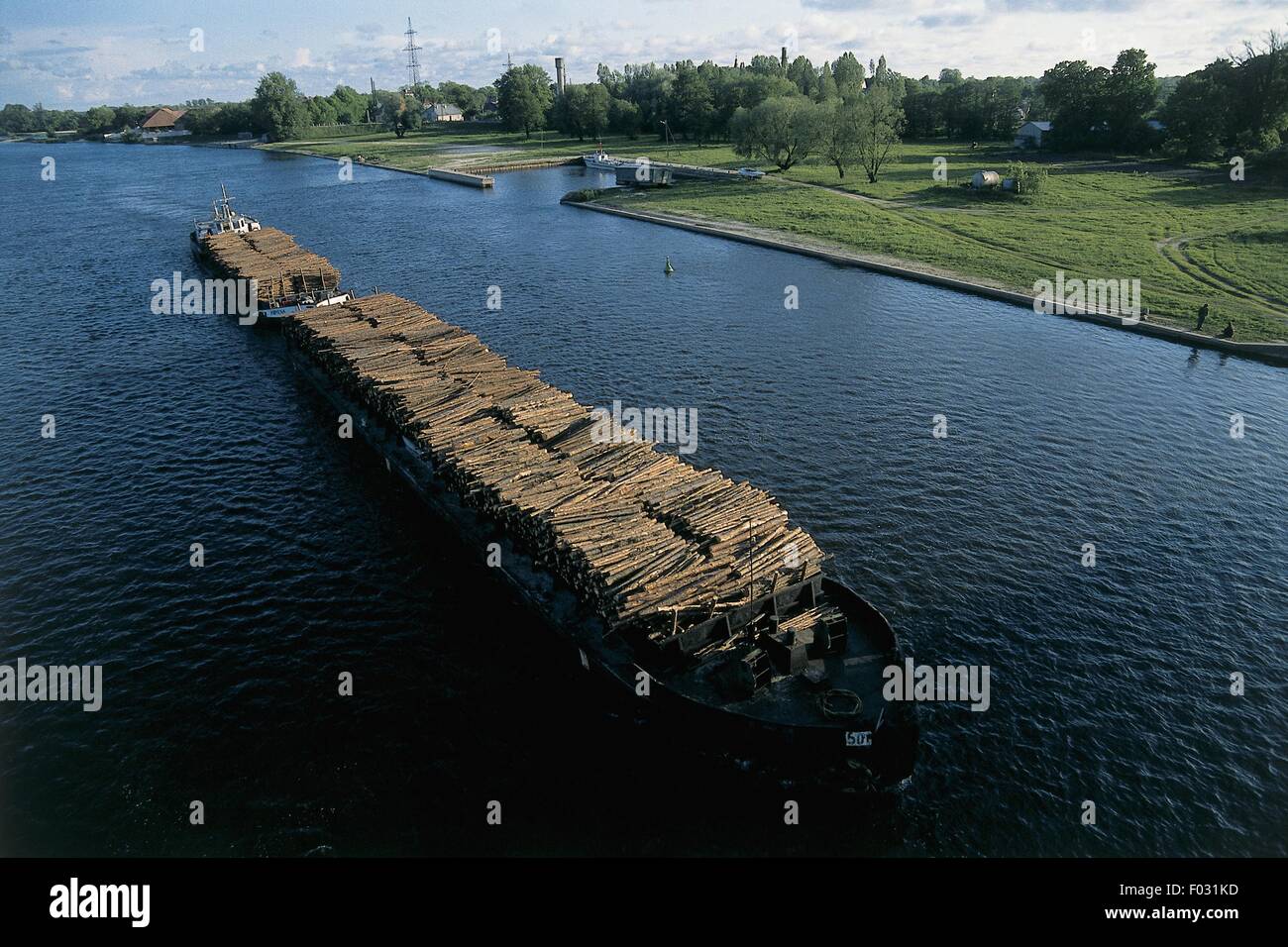 Lithuania - Klaipeda - Barge on Neman River Stock Photo - Alamy