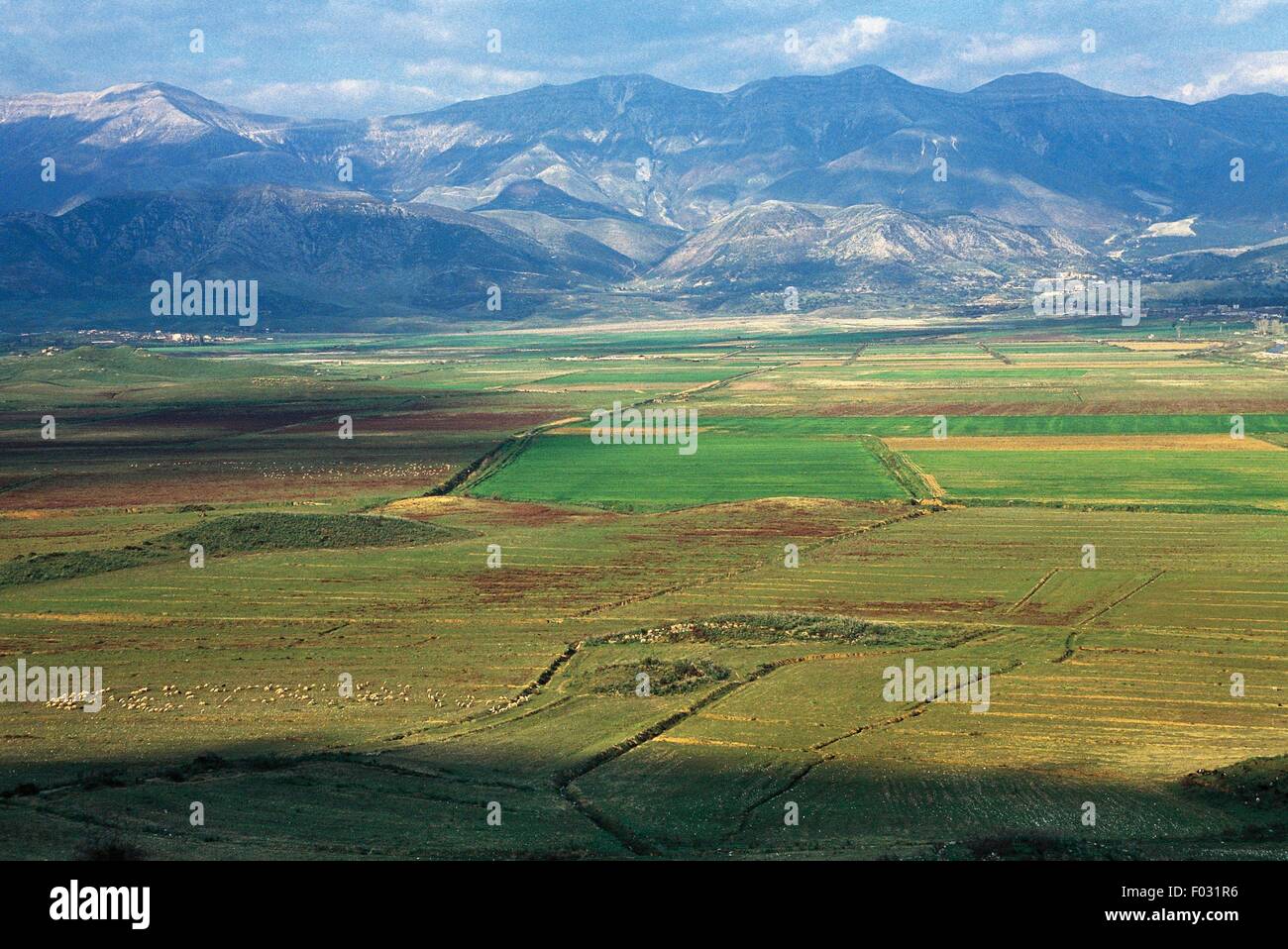 Agricultural landscape in the Saranda district, Albania Stock Photo - Alamy