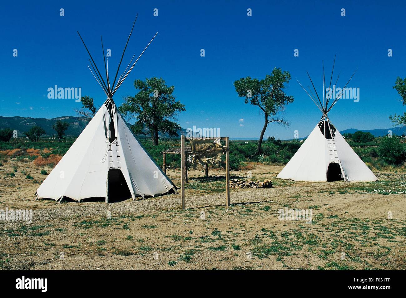 Tents of the Ute Indians in Four Corners, colourado, United States of ...