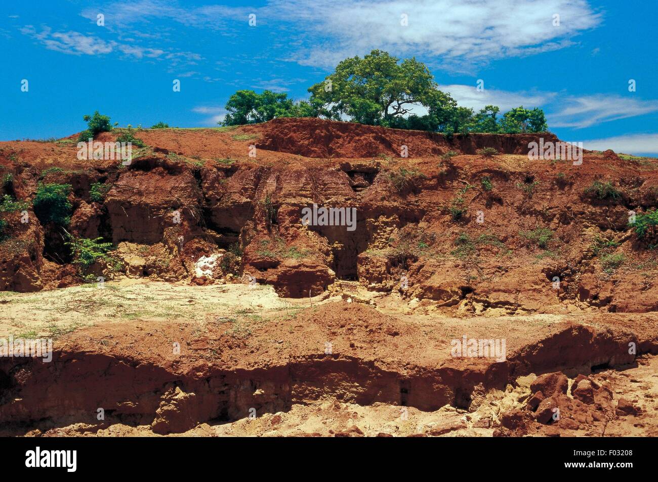 The Red Cirque, formed throough the erosion of basaltic rocks by water ...
