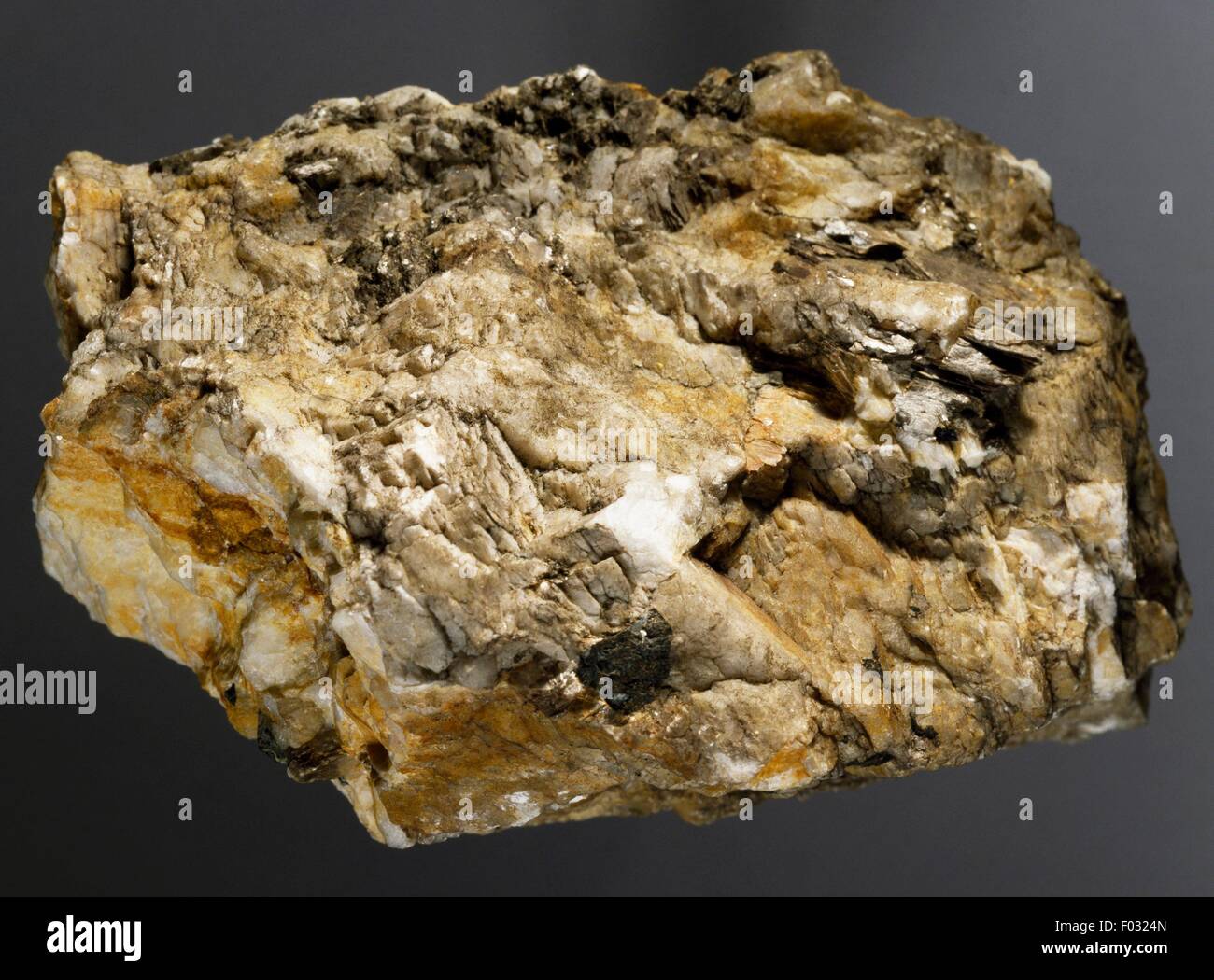 Pegmatite, igneous rock, from Val d'Ossola, Italy Stock Photo - Alamy