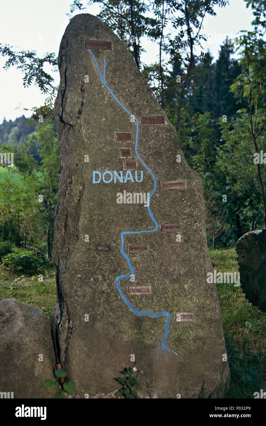 Danube map hi-res stock photography and images - Alamy