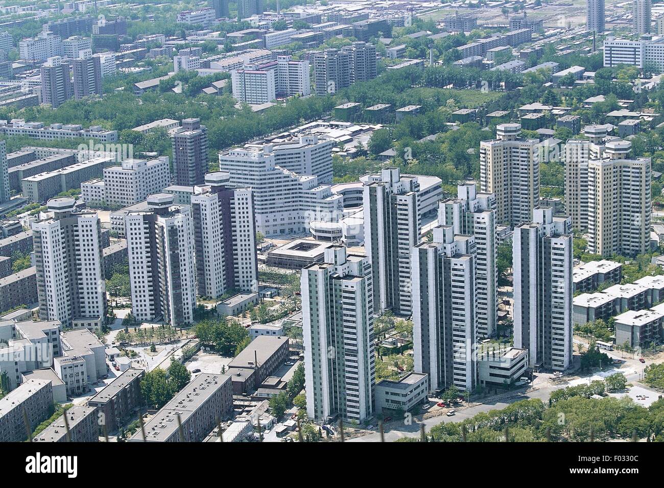 Aerial view of Radio and Television Tower - Beijing, China Stock Photo ...