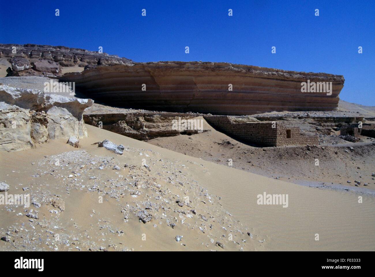 Ancient hermitage, Libyan Desert between the Bahariya oasis and Wadi El ...