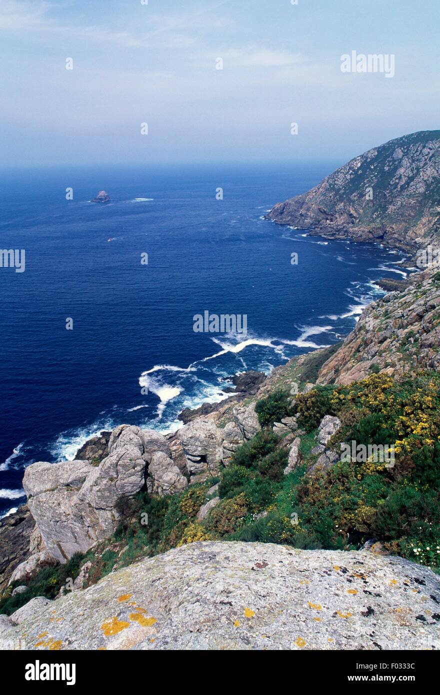 A section of the Costa da Morte (Coast of Death), Cape Finisterre ...