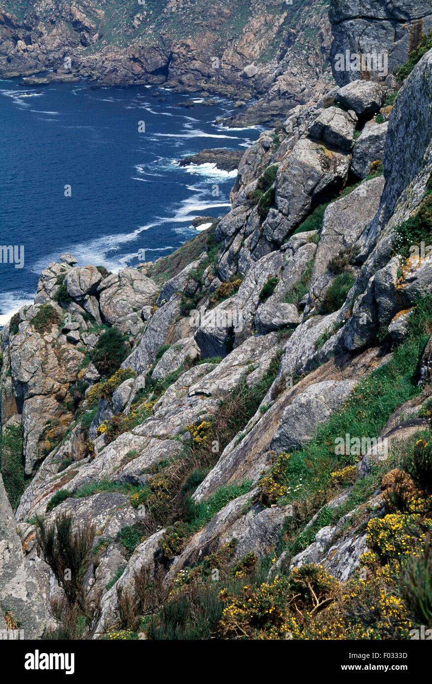A section of the Costa da Morte (Coast of Death), Cape Finisterre ...