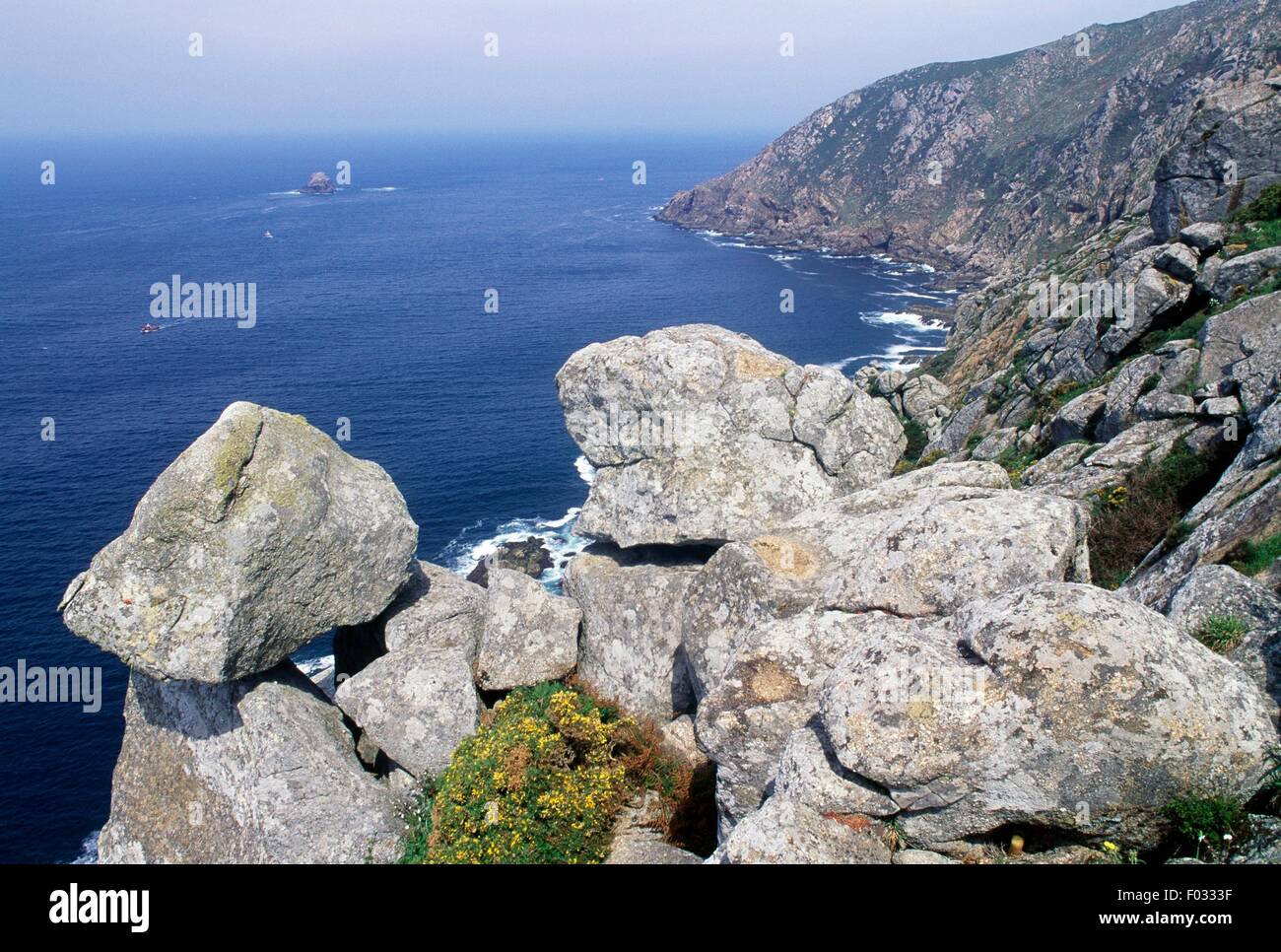 A section of the Costa da Morte (Coast of Death), Cape Finisterre ...