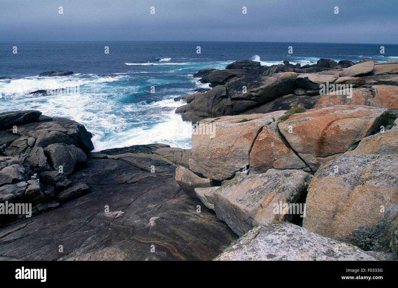 A section of the Costa da Morte (Coast of Death) near Muxia, Cape ...