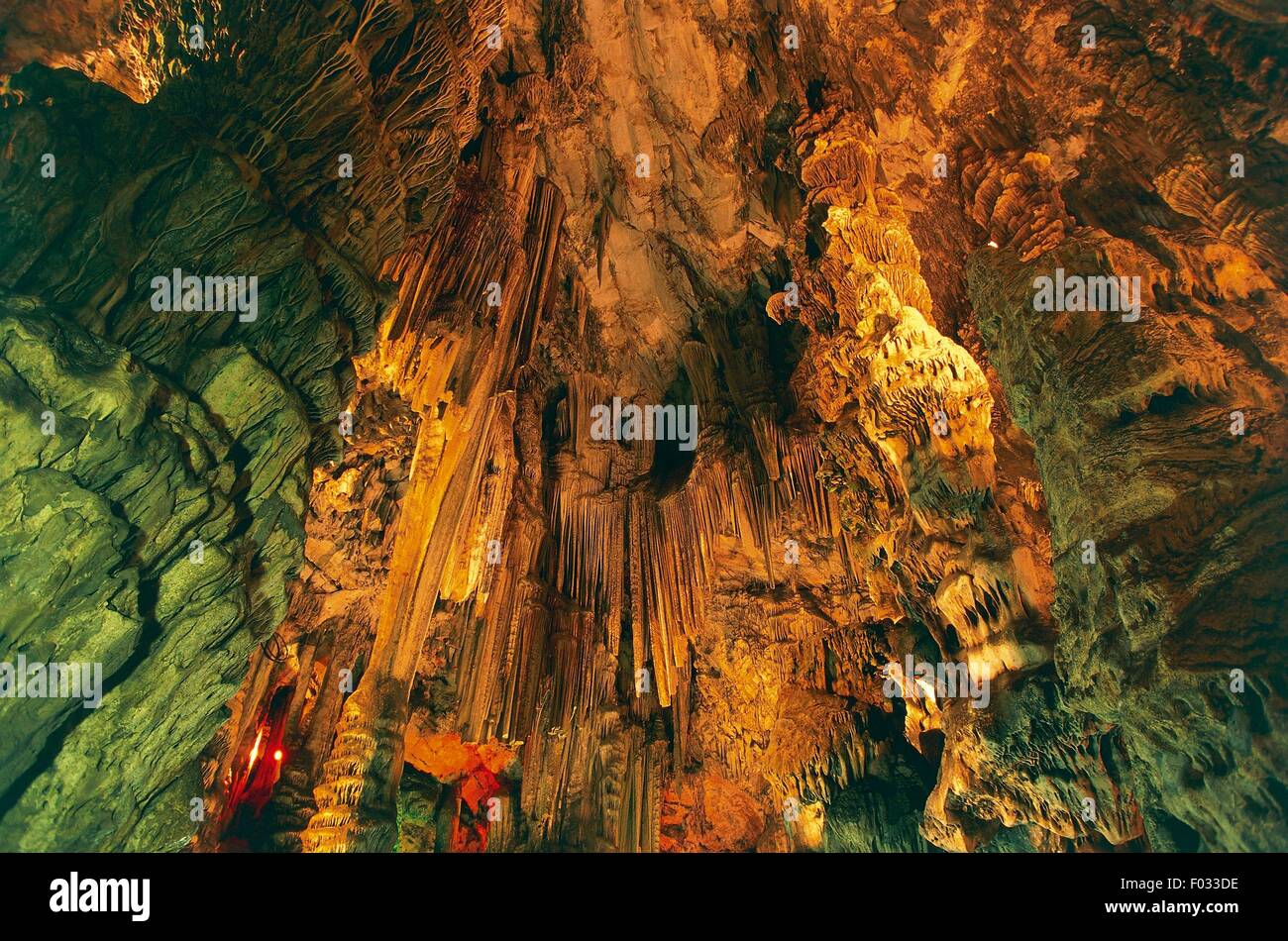 Stalactites, St Michael's Cave, Gibraltar, British overseas territory ...