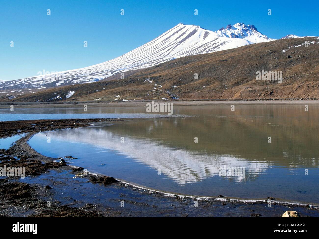Mount Erciyes volcano, Cappadocia, Turkey Stock Photo - Alamy