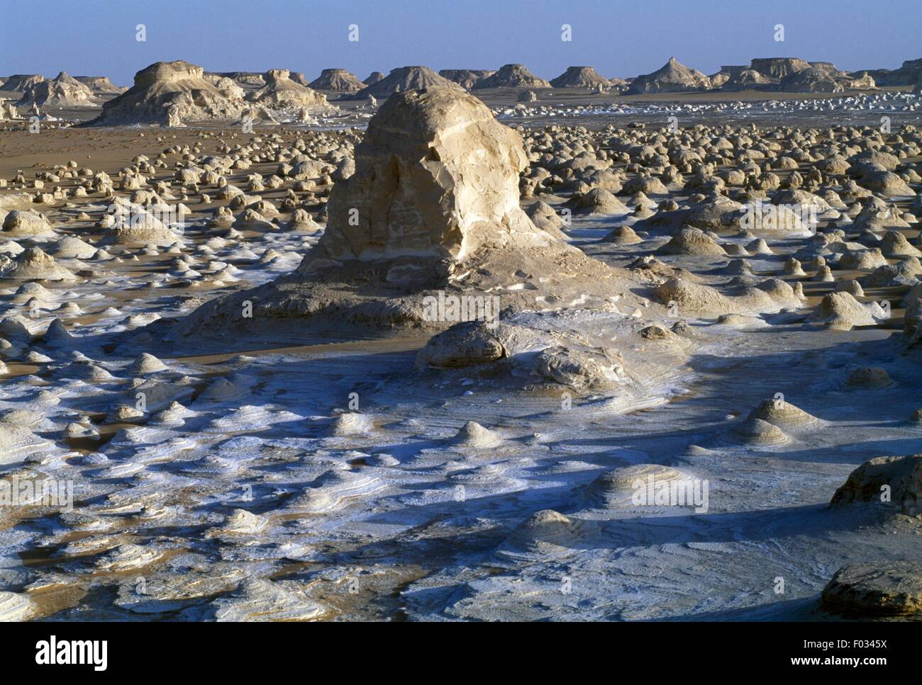 Limestone formations, White Desert near the Farafra Oasis, Libyan ...