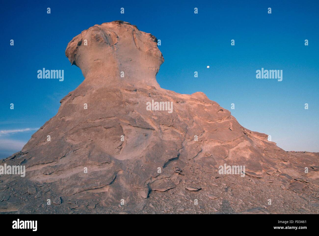 Limestone formations, White Desert near the Farafra Oasis, Libyan ...
