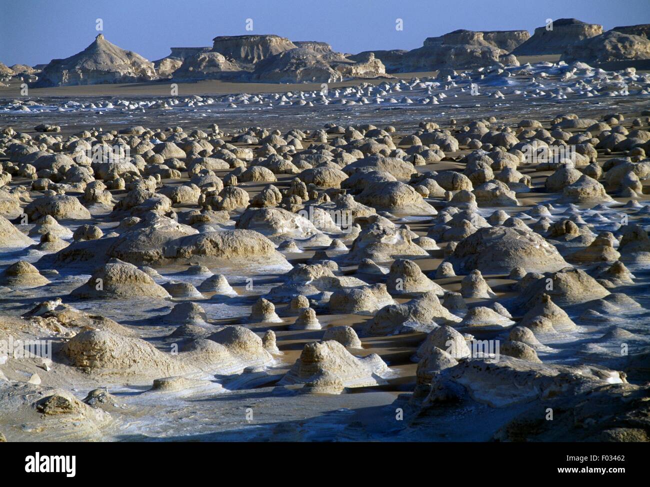 Limestone formations, White Desert near the Farafra Oasis, Libyan ...