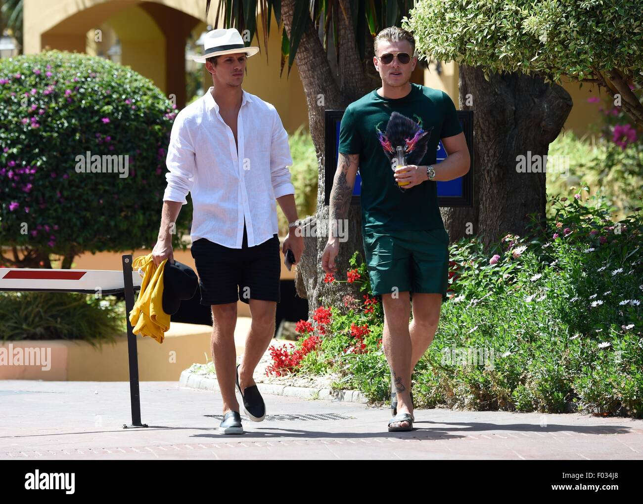 TOWIE filming at La Cabanne in Marbella Featuring: Jake Hall, Tommy ...