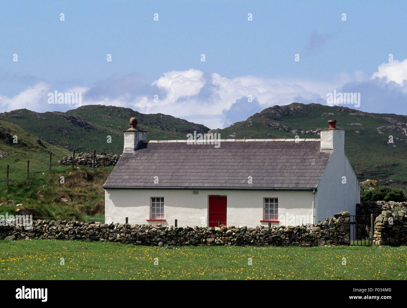 House at Mulroy Bay, Rosguill Peninsula, County Donegal, Ireland Stock ...