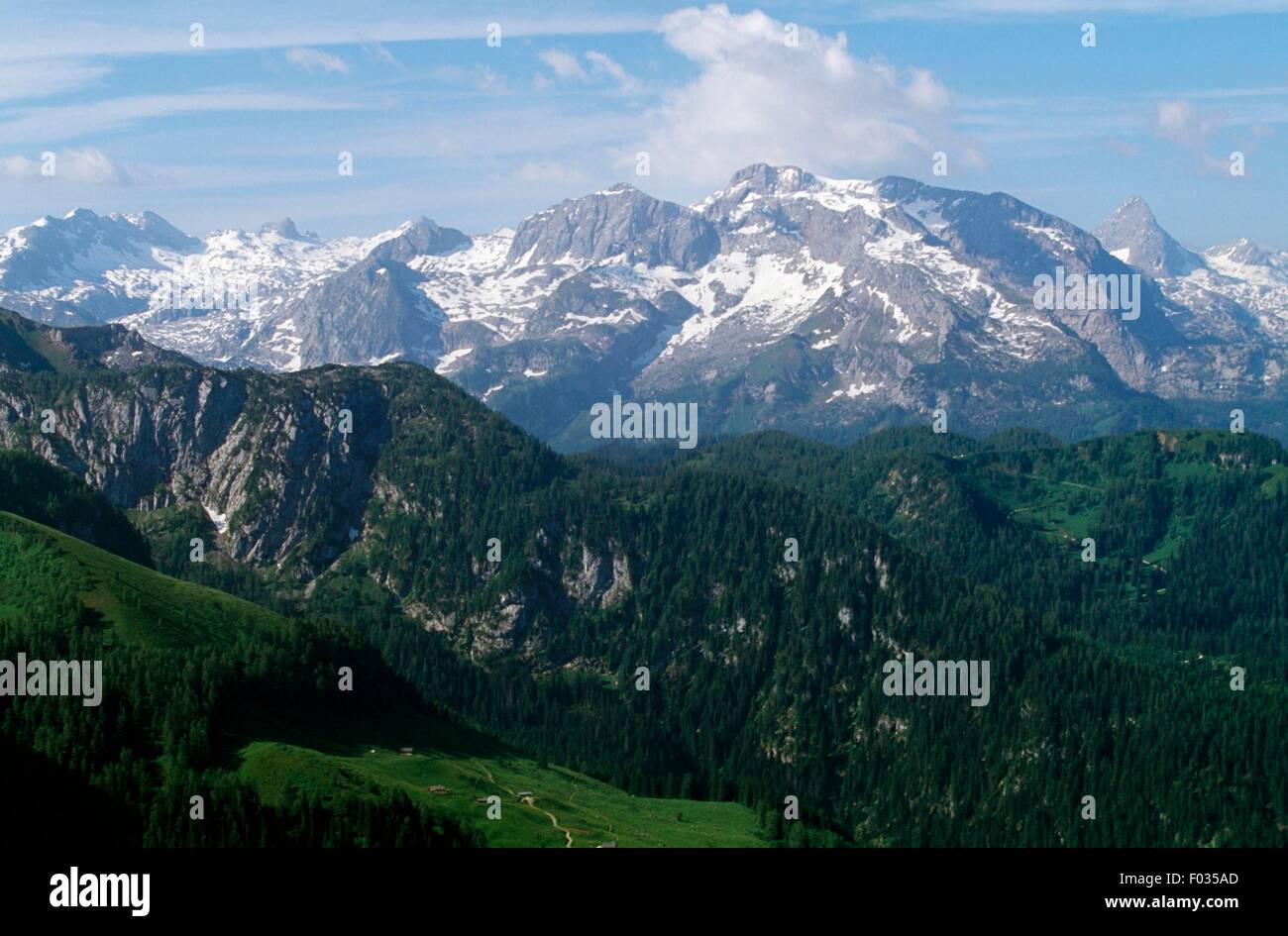 View from Mount Jenner (1874 meters), Berchtesgaden National Park ...