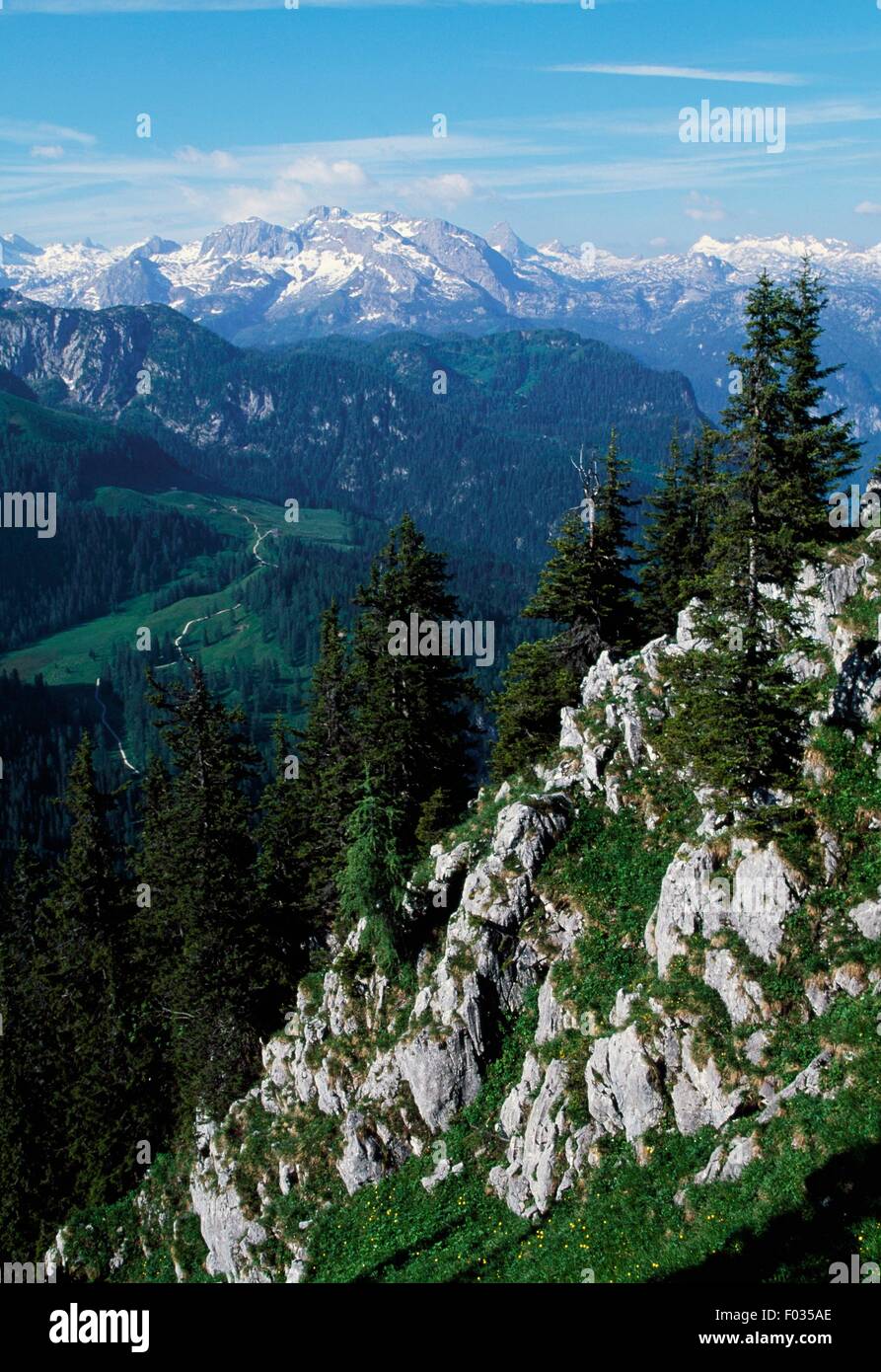 View from Mount Jenner (1874 meters), Berchtesgaden National Park ...