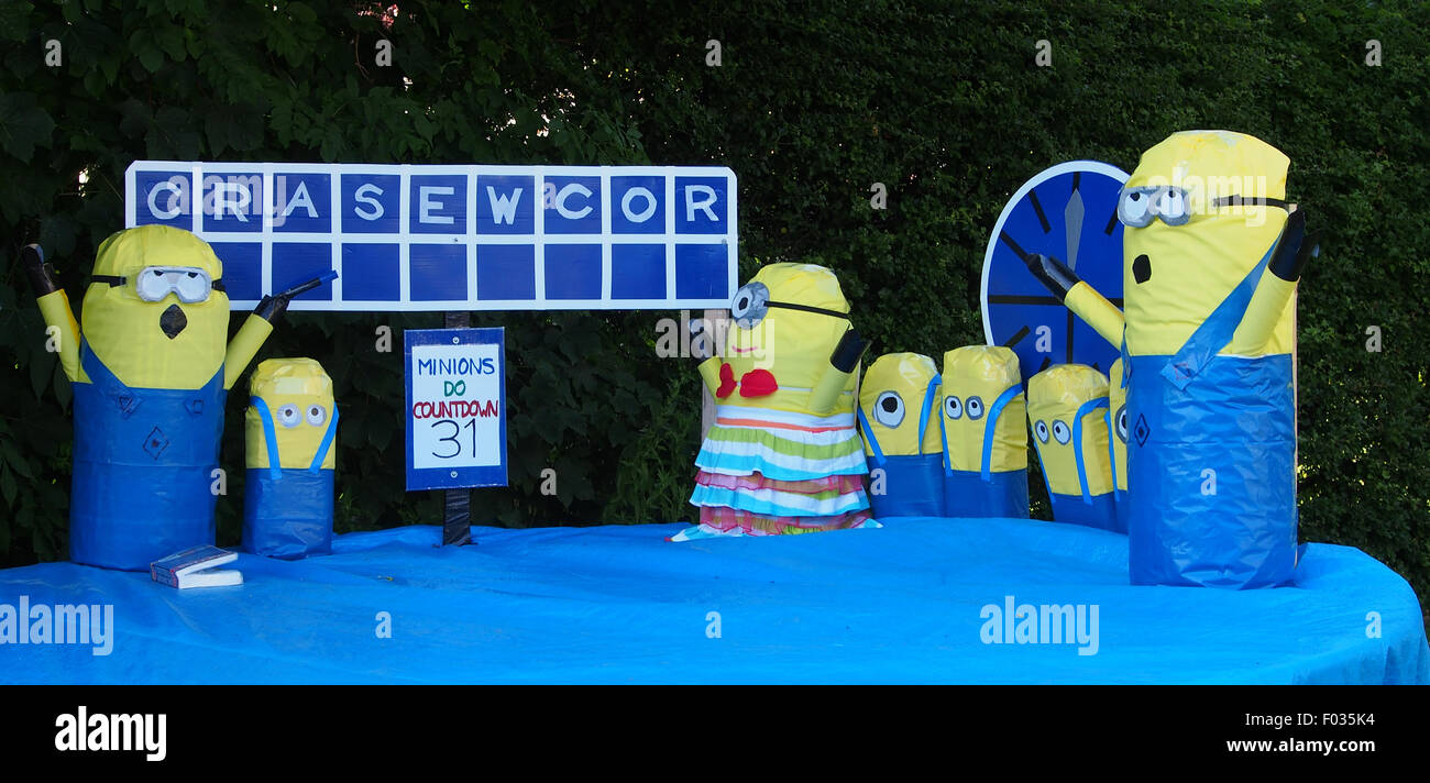 Characters at the 2015 Muston Scarecrow festival, held every July in ...