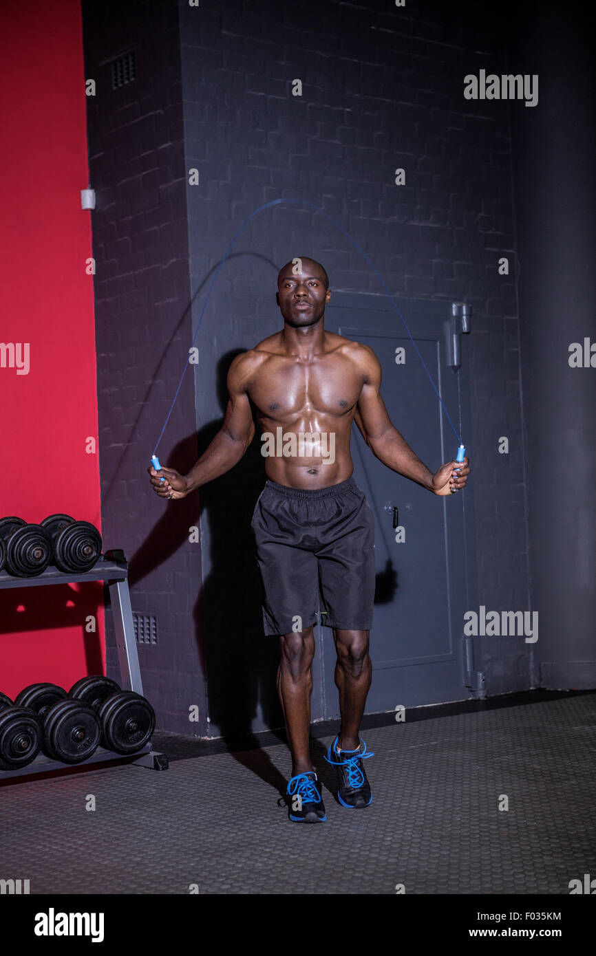 Young male jumping rope hi-res stock photography and images - Alamy