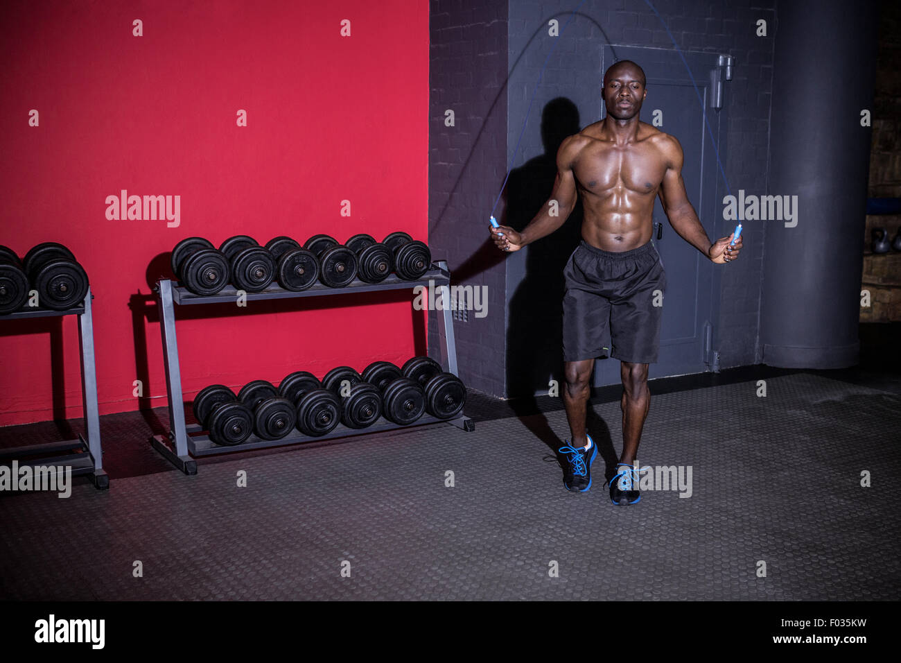 Young male jumping rope hi-res stock photography and images - Alamy