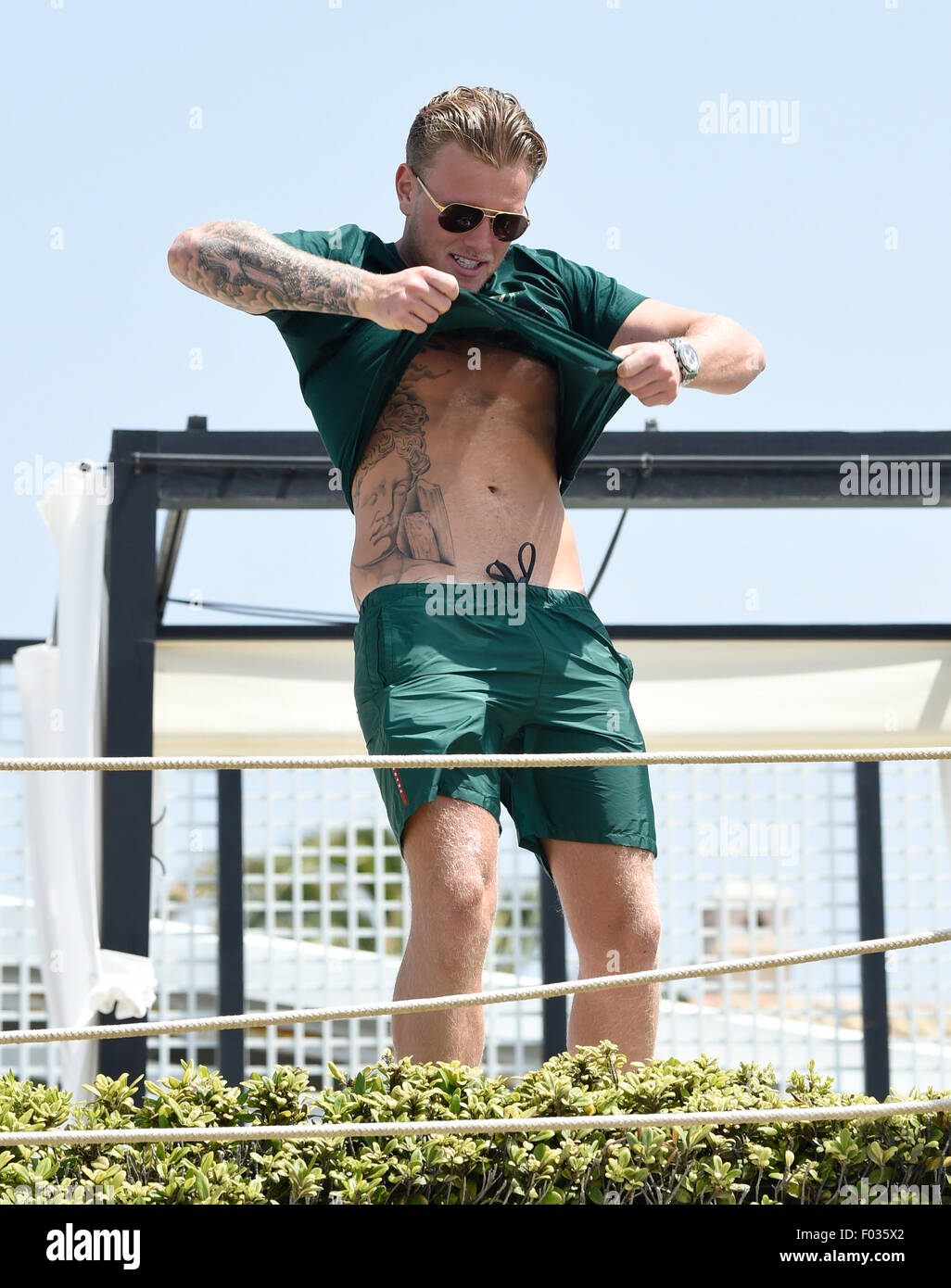 TOWIE filming at La Cabanne in Marbella Featuring: Tommy Mallet Where ...