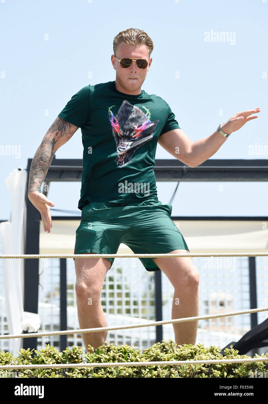 TOWIE filming at La Cabanne in Marbella Featuring: Tommy Mallet Where ...