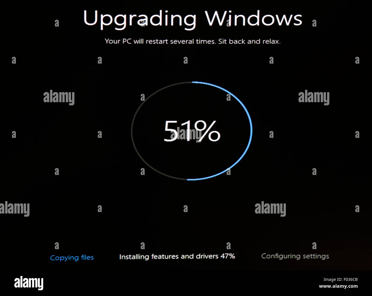 Installation of Microsoft Windows 10 Stock Photo - Alamy