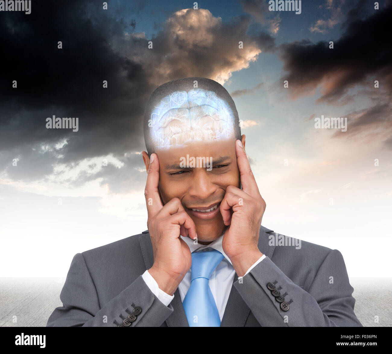 Grey temples hi-res stock photography and images - Alamy