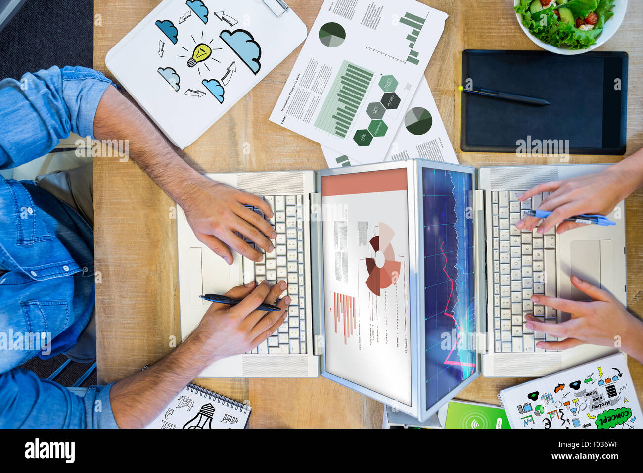 Composite image of flowchart graphic Stock Photo - Alamy