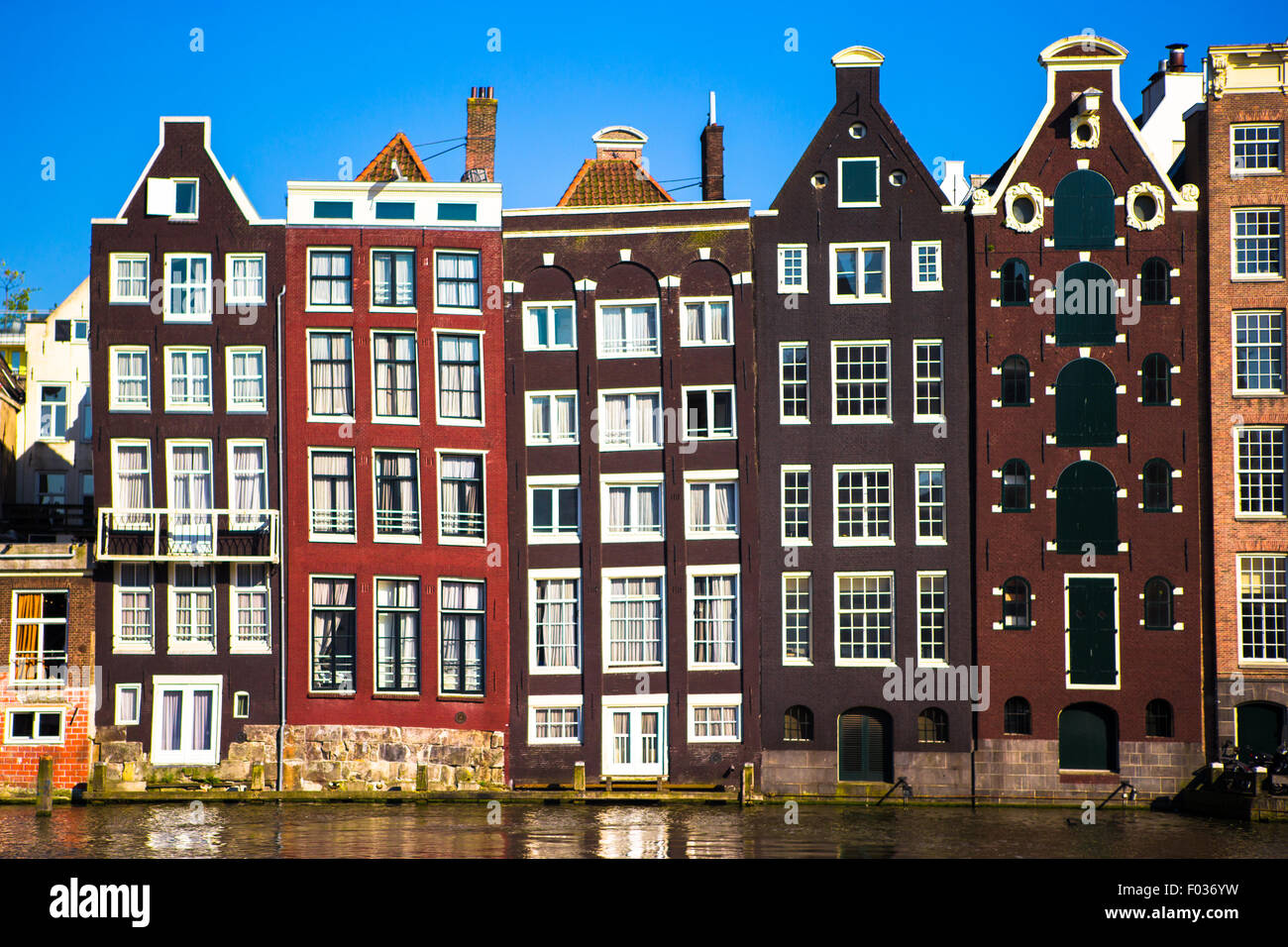 Traditional dutch medieval buildings in Amsterdam Stock Photo - Alamy